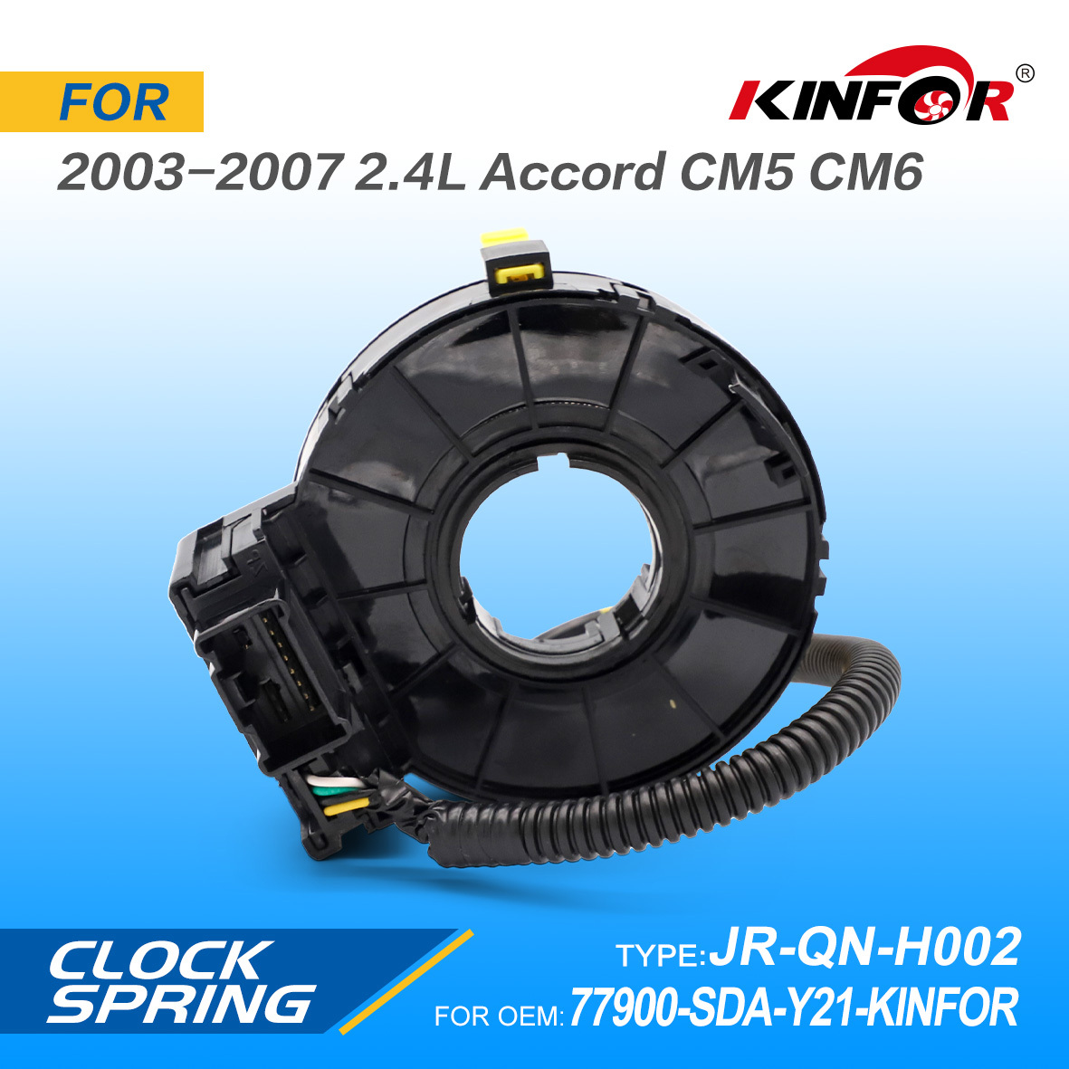 Air Bag Clock Spring Fits Honda 2003-2007 2.4L Accord CM5 CM6 77900-SDA ...